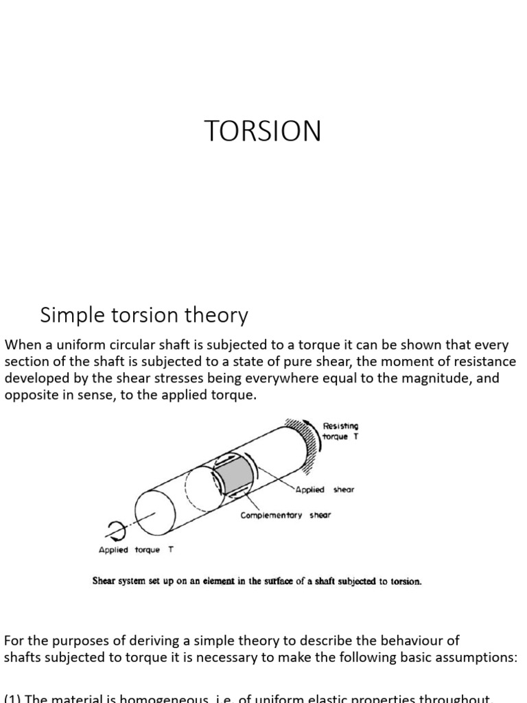 TORSION | PDF | Stress (Mechanics) | Torque