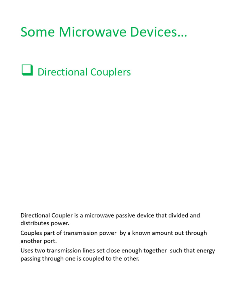 Directional Coupler and Isolator | PDF