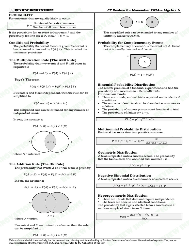 NCN Formula in Probability Explained | PDF | Probability Distribution ...