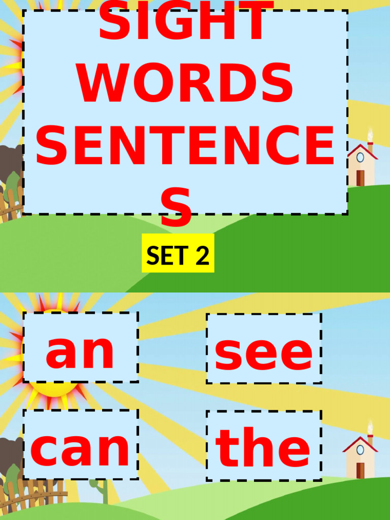 Sight Words Sentenceset 2 | PDF | Mammals | Domesticated Animals