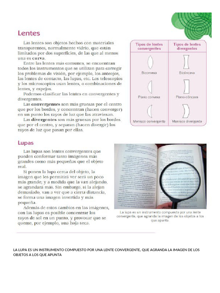 Tipos de Lentes y sus Usos | PDF