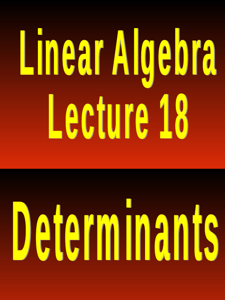 Lecture 18 | PDF | Matrix (Mathematics) | Algebra Lecture 18 | PDF | Matrix (Mathematics) | Algebra