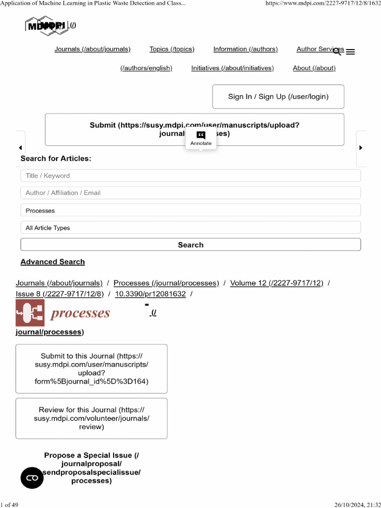Machine Learning for Plastic Waste Management | PDF | Machine Learning ...