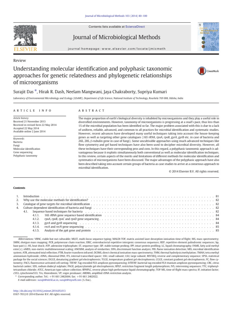 Understanding Molecular Identification and Polyphasic Taxonomic 2014 ...