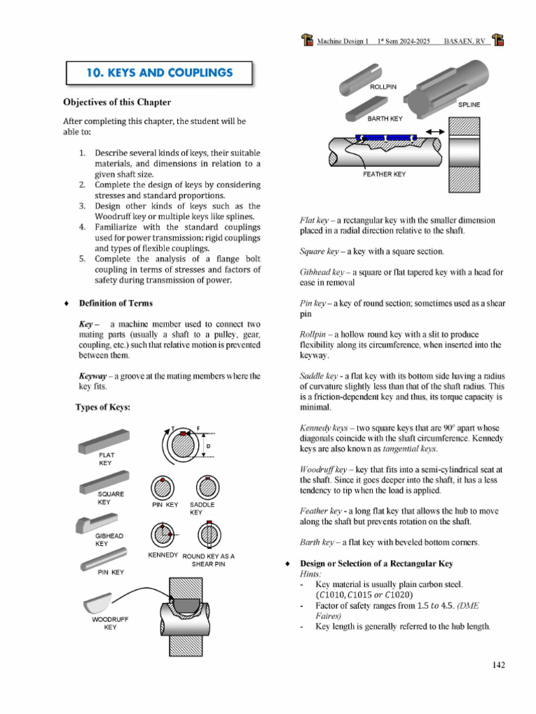 MD1 10 Keys and Couplings NS Converted Aug2024 | PDF