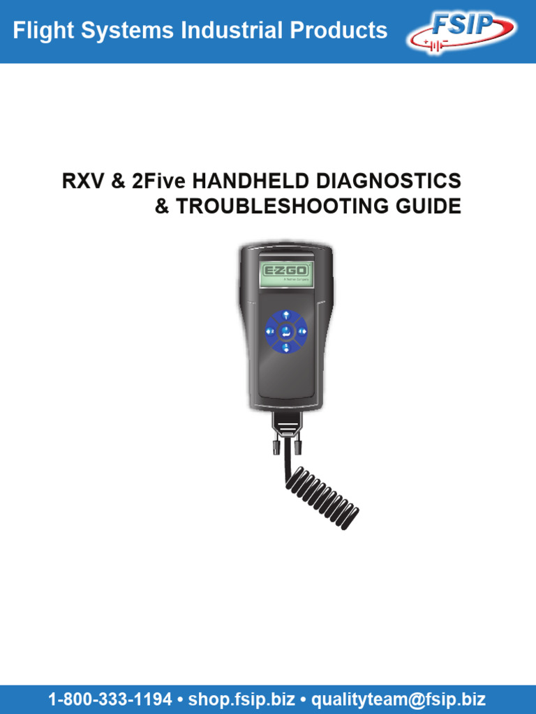 RXV & 2five E-Z-GO Handheld Diagnostics & Troubleshooting Guide | PDF | Menu (Computing ...
