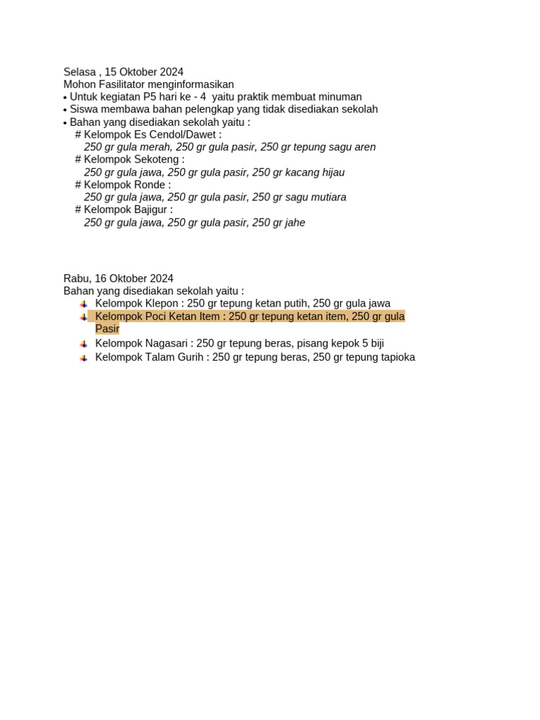 BHN Dasar Jajanan Tradisional | PDF