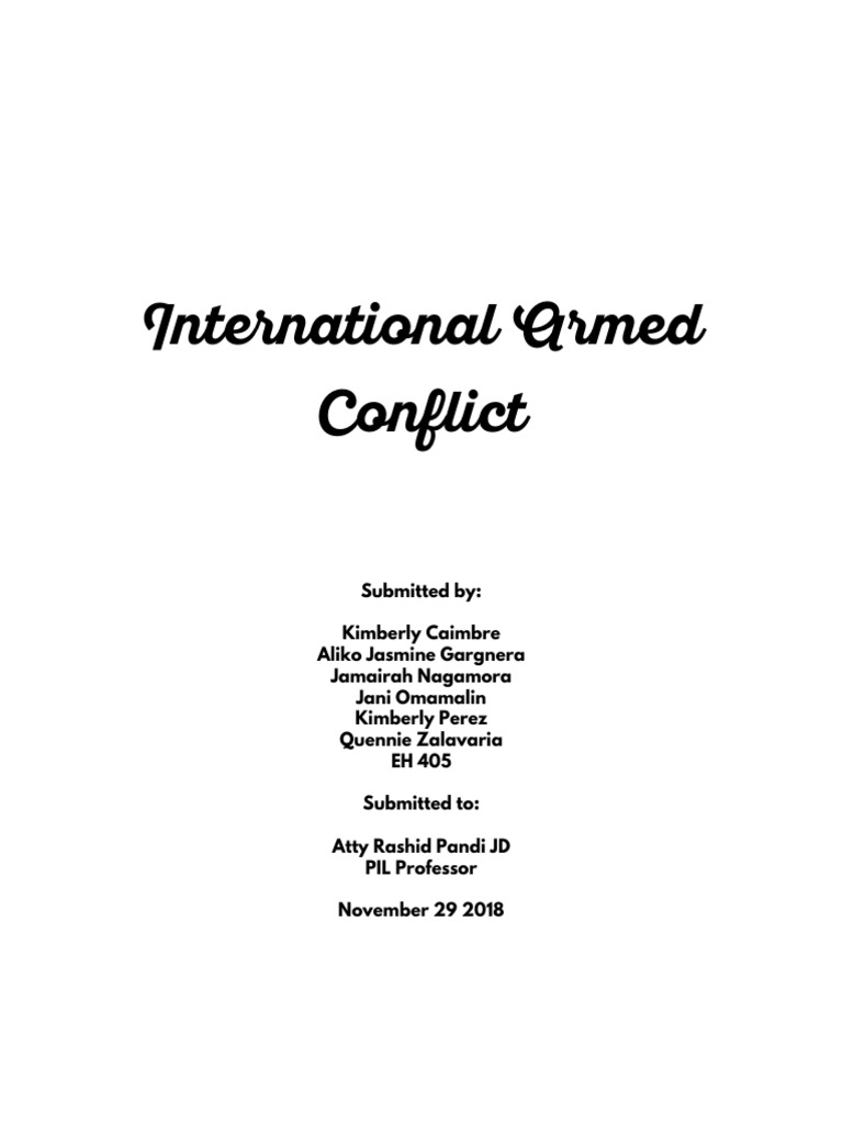 International Armed Conflict | PDF | Military Occupation | Israeli ...
