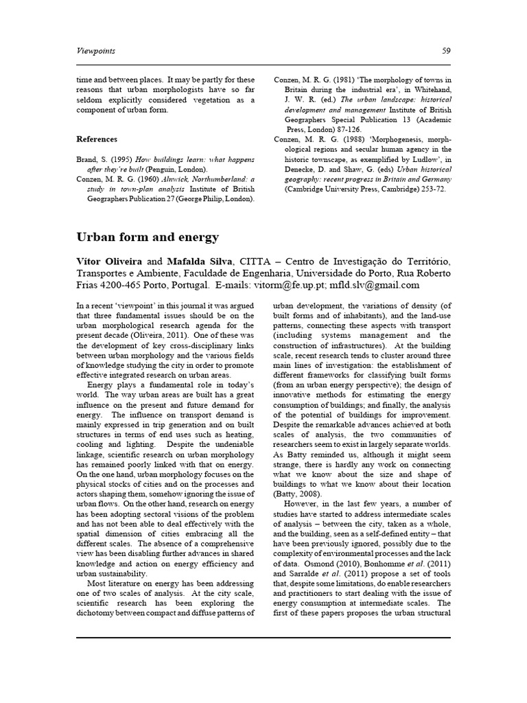Urban Form and Energy | PDF | Energy Conservation | Infrastructure