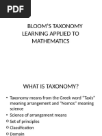 Blooms Taxonomy Math Question Stems | PDF | Behavioural Sciences ...