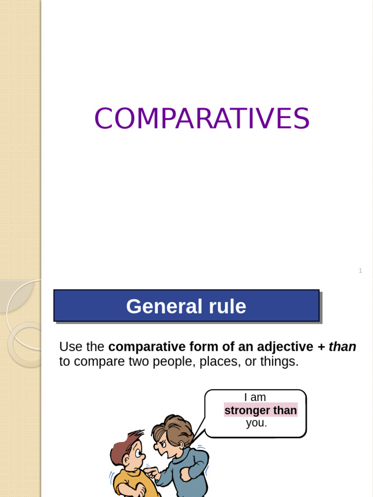 Comparative Adjectives Explained | PDF | Linguistic Typology | Linguistics