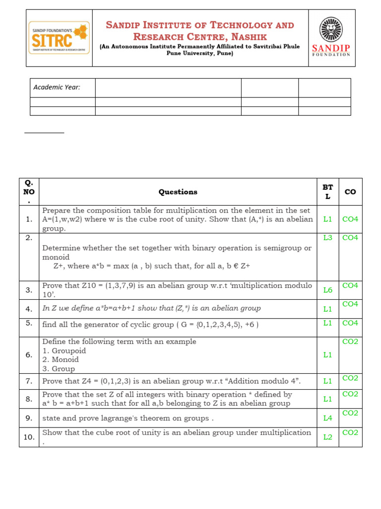 Assignment 4 of DM unit 5 | PDF | Group (Mathematics) | Mathematical ... Assignment 4 of DM unit 5 | PDF | Group (Mathematics) | Mathematical ...