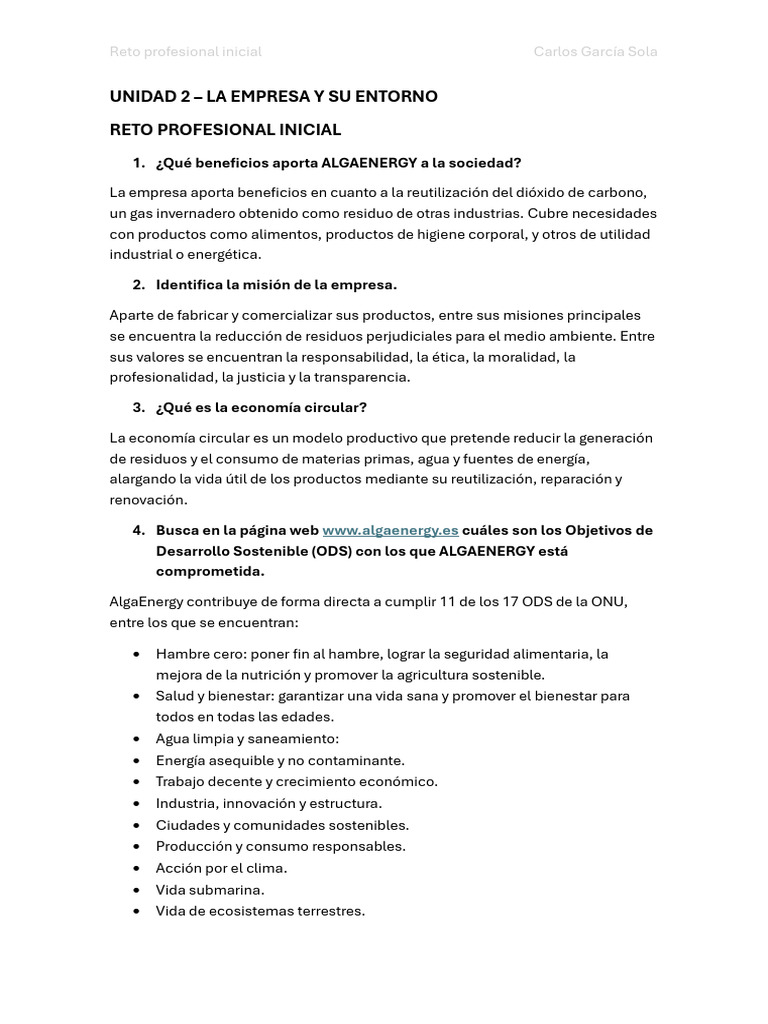 UD2 - Reto Profesional Inicial | PDF