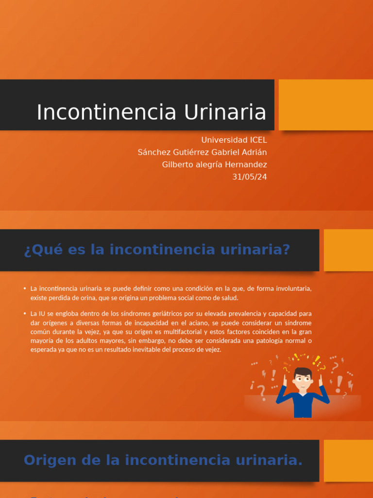 Incontinencia Urinaria | PDF
