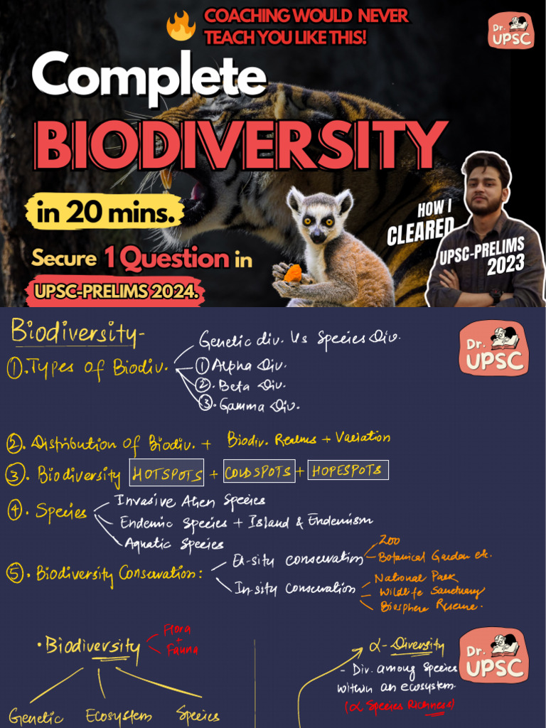 ?biodiversity in One Shot (Cheat-Sheet) | PDF | Biodiversity ...