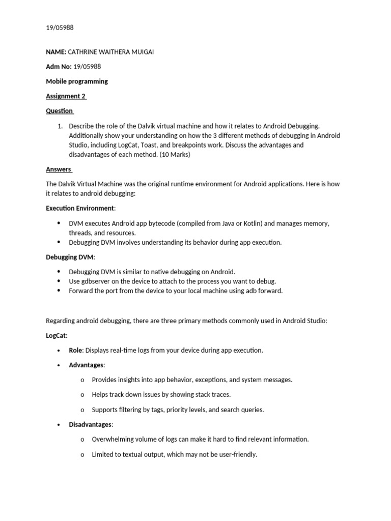 Mobile Programming Assignment2 | PDF | Android (Operating System ... Mobile Programming Assignment2 | PDF | Android (Operating System ...