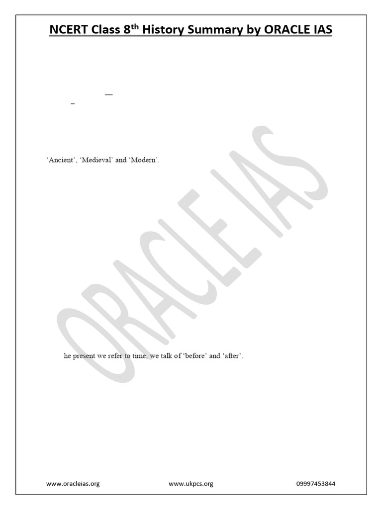 Class 8th History NCERT Summary | PDF | Indian Rebellion Of 1857