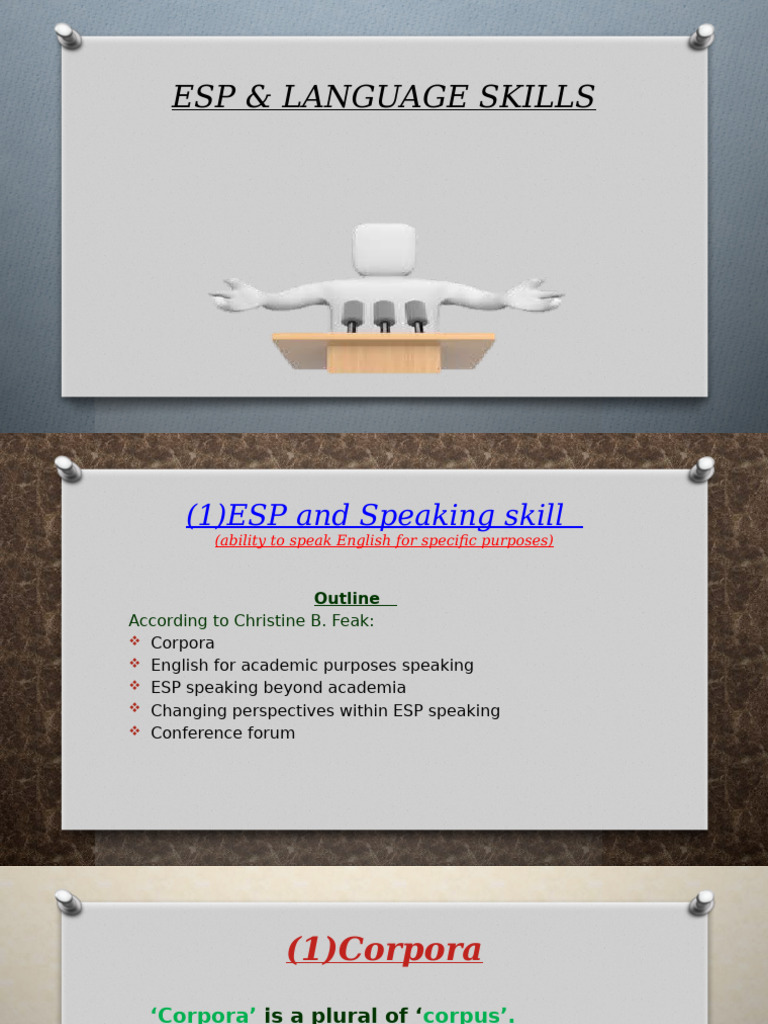 ESP & SPEAKING | PDF | English Language | Communication