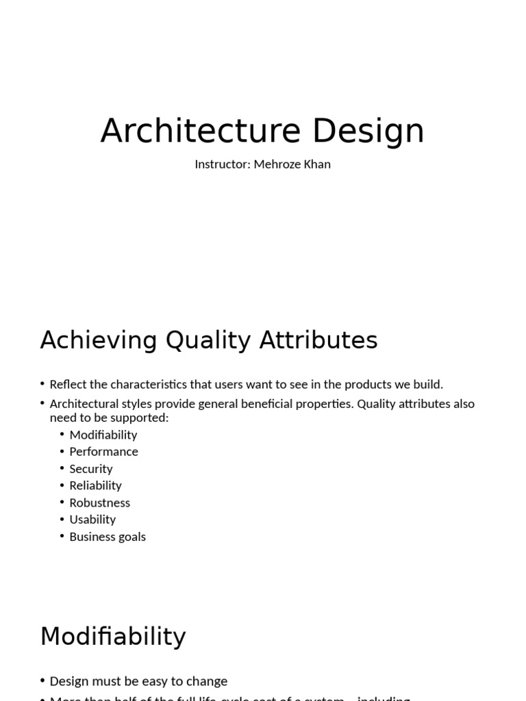 Lecture 14-Architecture Design | PDF | Reliability Engineering | Fault Tolerance