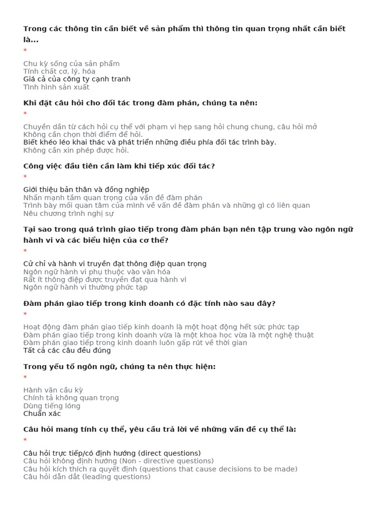 CÂU HỎI ÔN TẬP KNDP | PDF