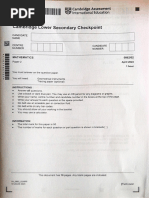 Cambridge Checkpoint 2025 - G8 | PDF | Educational Assessment ...