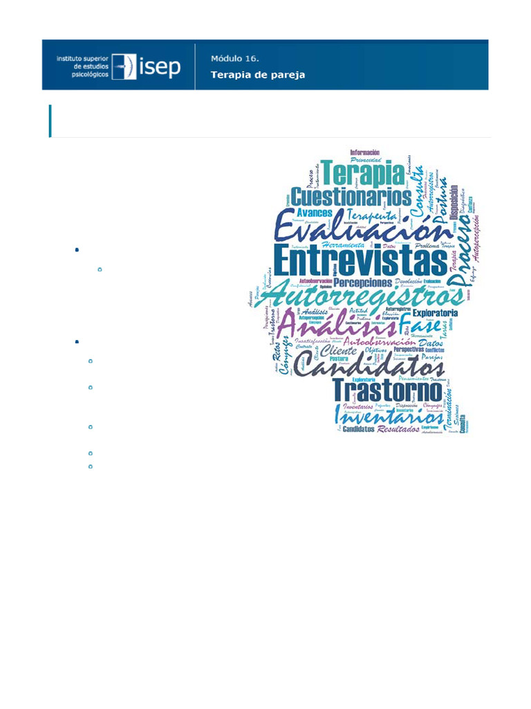 MTPC M16 Ud03 | PDF | Psicoterapia | Evaluación