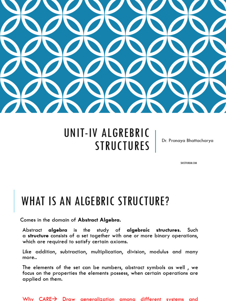 Algrebric Structures PB | PDF | Group (Mathematics) | Abstract Algebra