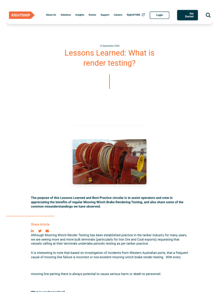Lessons Learned - What Is Render Testing - Rightship | PDF | Ships