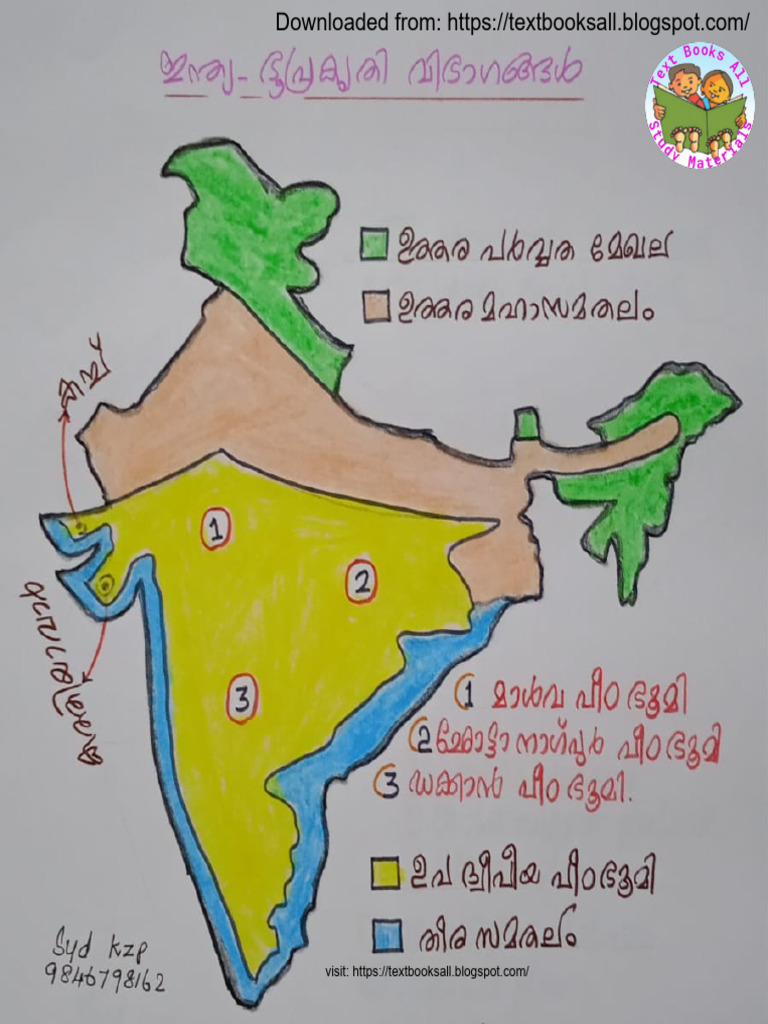 SSLC India Map Study@textbooks All | PDF