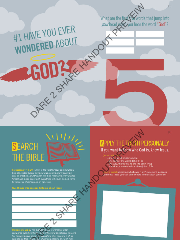 Salt Student Handout Preview | PDF | Jesus | Religious Belief And Doctrine