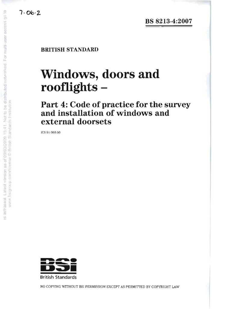 BS 8213-4 - 2007 | PDF