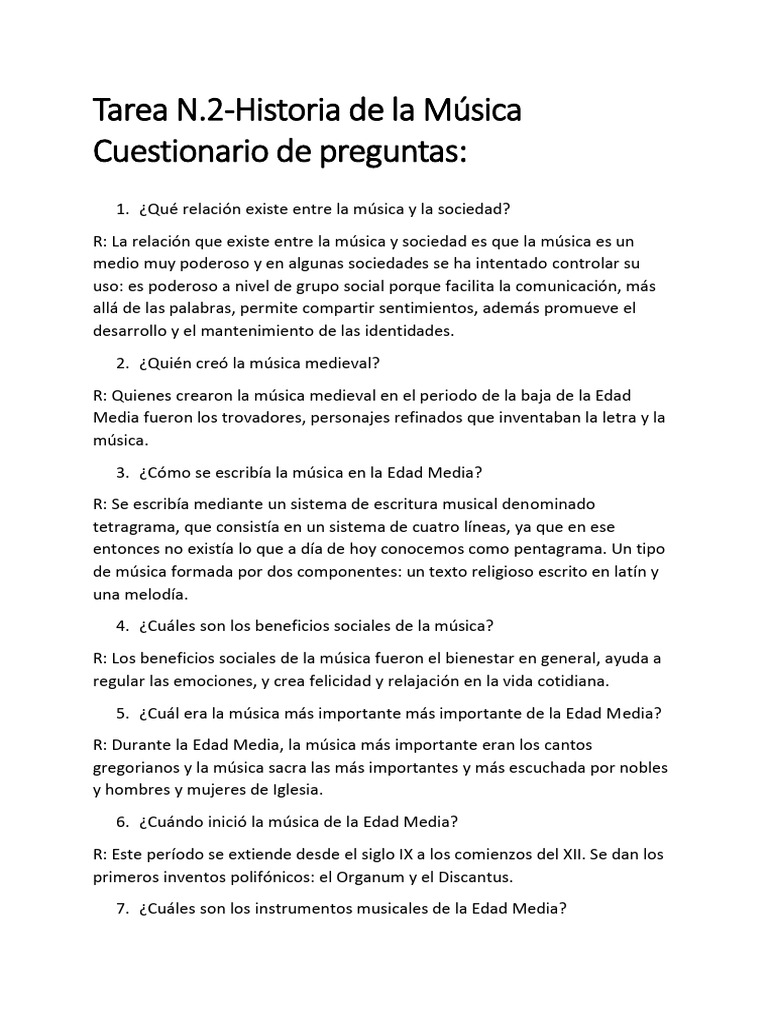 Tarea N.2- Cuestionario de Preguntas- | PDF