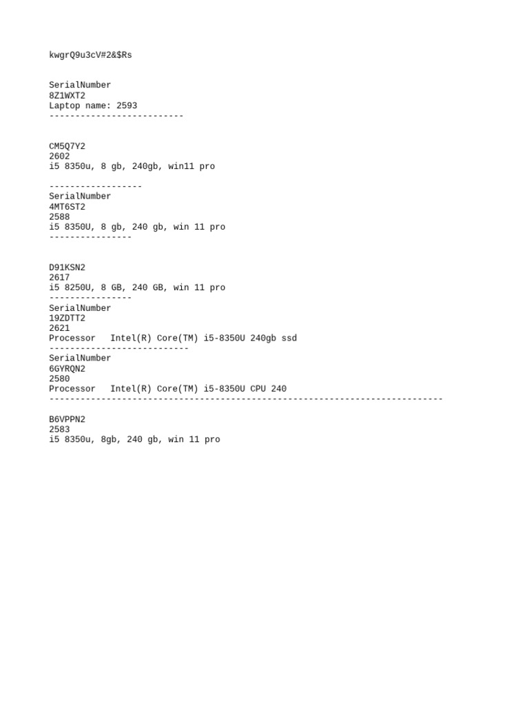 Laptop Names | PDF | Computers