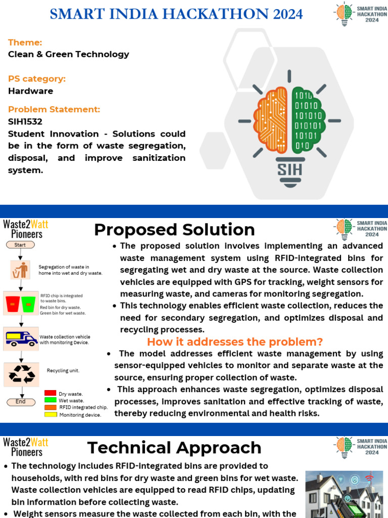Smart India Hackathon 2024 | PDF | Waste Management | Waste