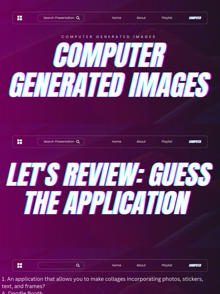 Understanding Computer Generated Images | PDF | Computer Generated ...