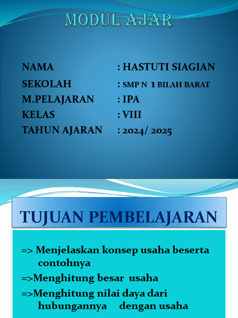 Modul Ajar PPT Hastuti | PDF