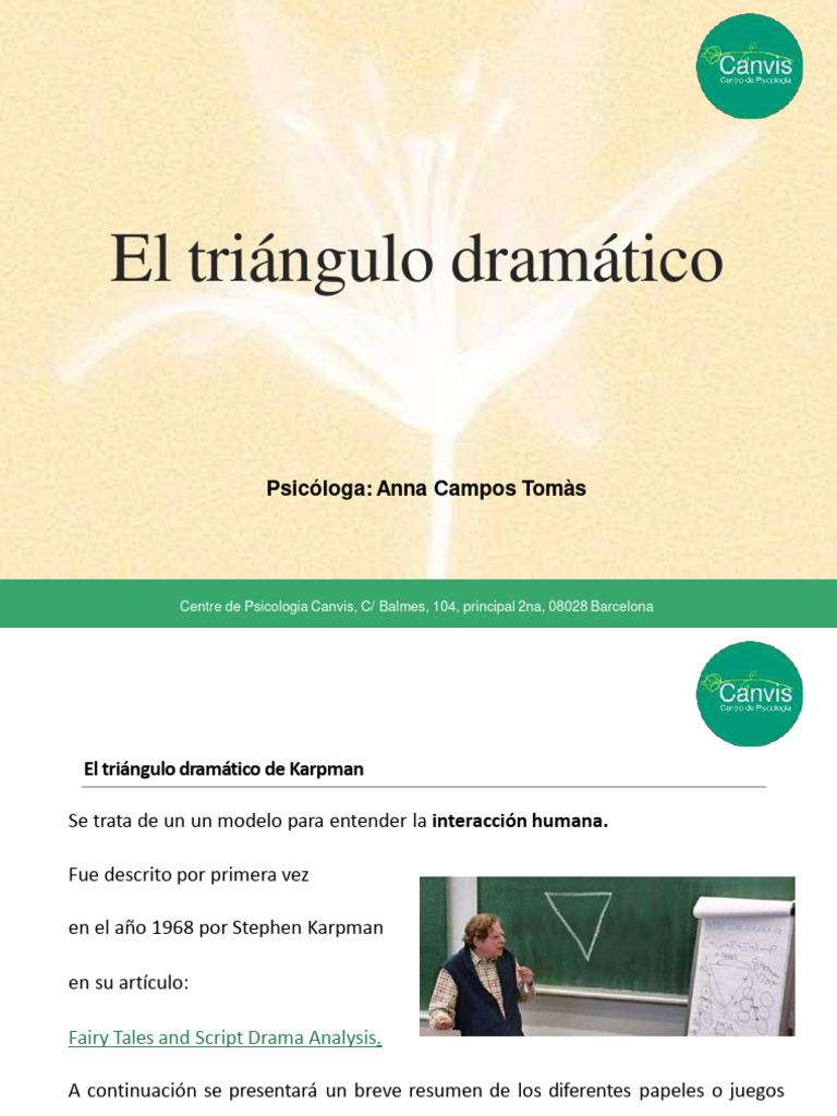 Triangulo Dramatico de Karpman Anna-Campos-Tomas | PDF | Sicología ...