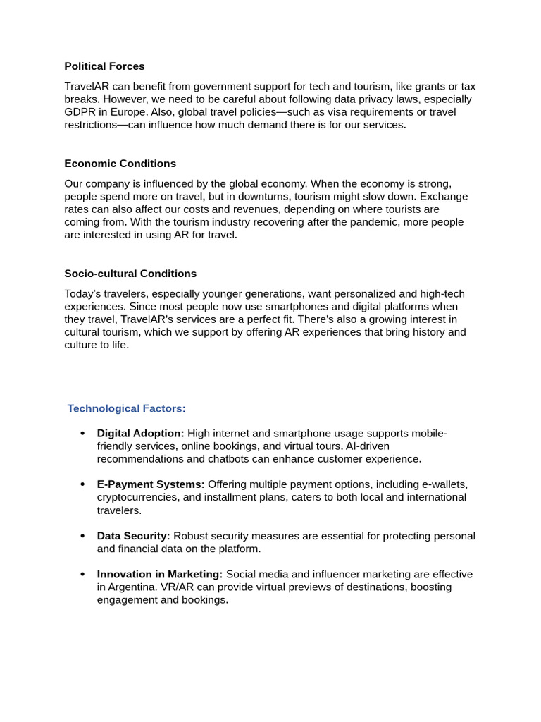 (PES) TLE Analysis TravelAR | PDF | Tourism | Augmented Reality