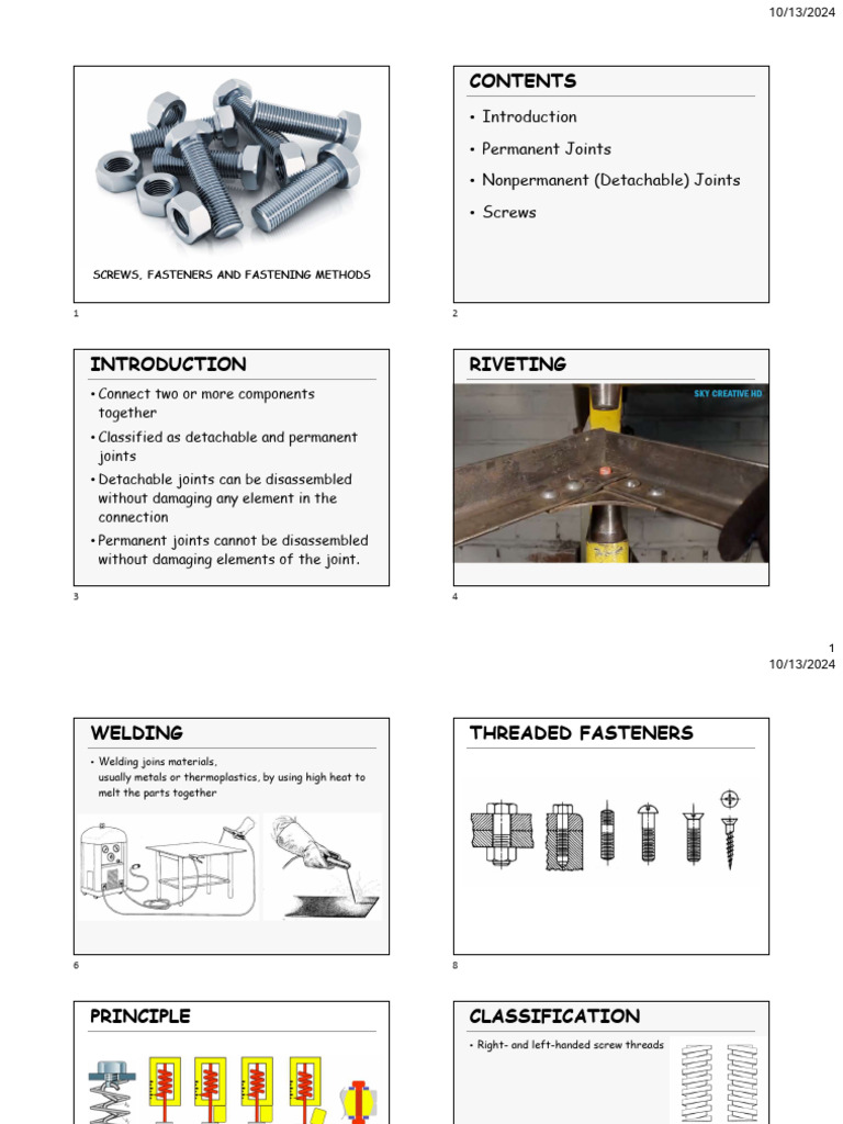 Threaded Fastener | PDF | Screw | Mechanical Engineering