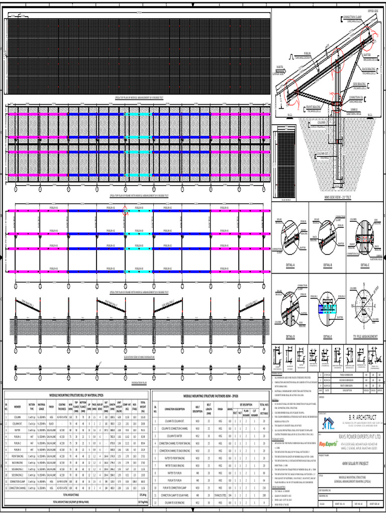 Module Mounting Structure Ga Fabrication Drawing (2px26) - r0 | PDF
