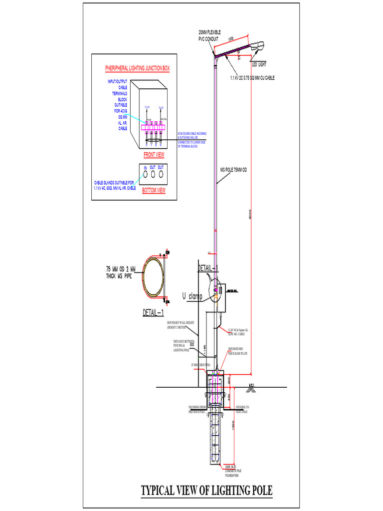 Street Light Pole (1) | PDF | Electrical Components | Equipment
