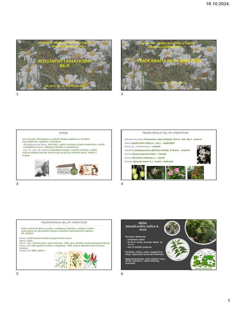 Tradicionalni Biljni Insekticidi | PDF
