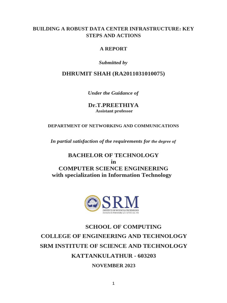 DCAM 75 Dhrumit | PDF | Data Center | Computer Security