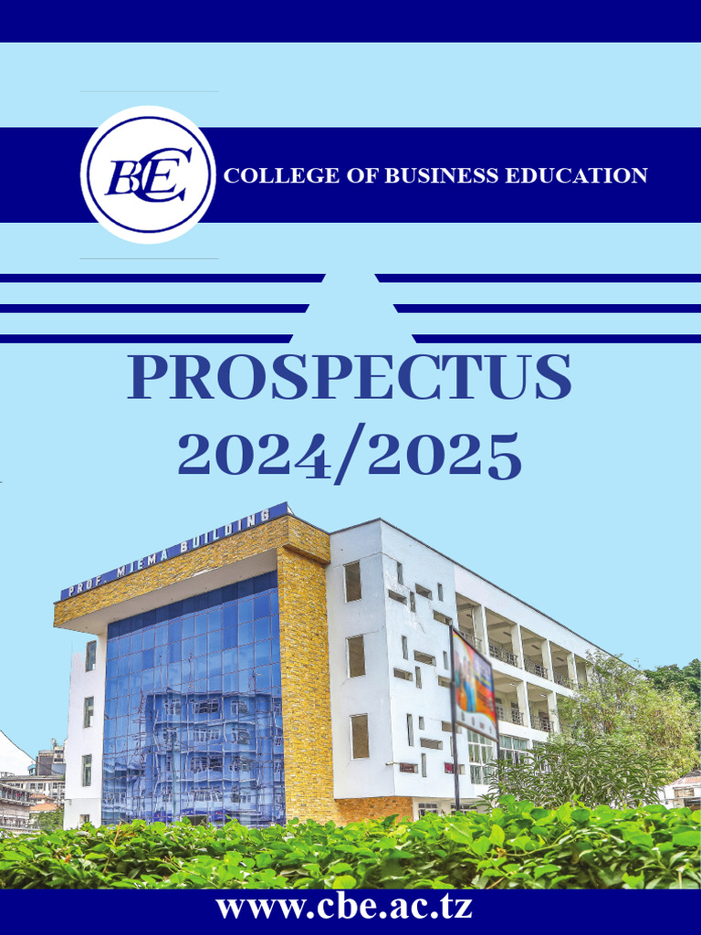 CBE Prospectus 2024/2025 Overview | PDF | Academic Degree | Thesis