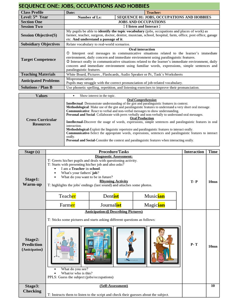 5PS SEQ 01 SECT 01 LESSON 02 (1) | PDF | Vocabulary | Nonverbal Communication