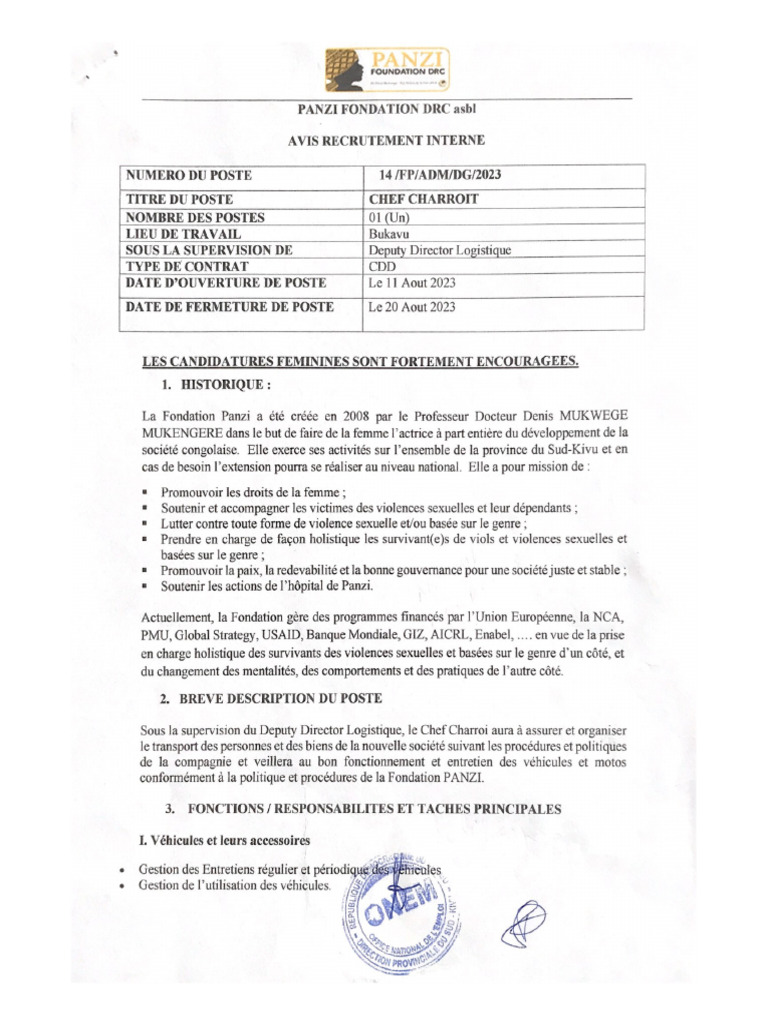 PANZI FONDATION DRC Asbl-2 | PDF