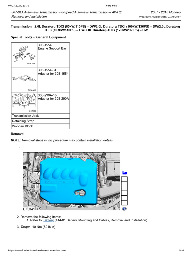 2012 Mondeo engine mounts AWF21 Transmission | PDF | Automatic Transmission | Manual Transmission