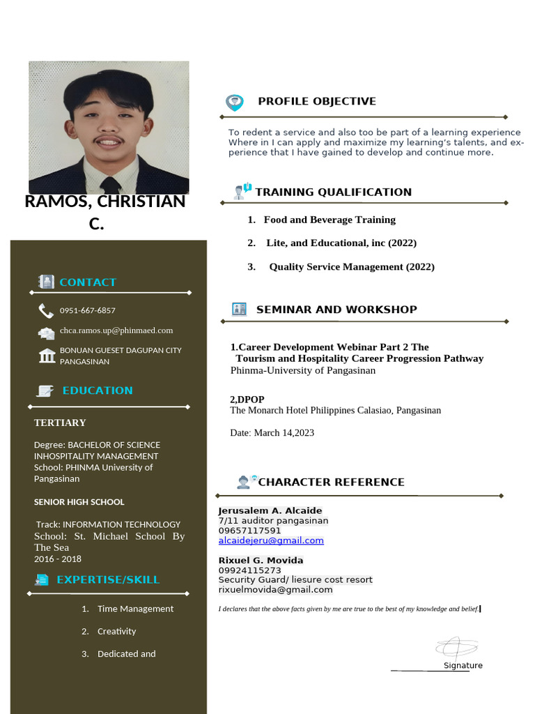 Sample Curriculum Vitae | PDF