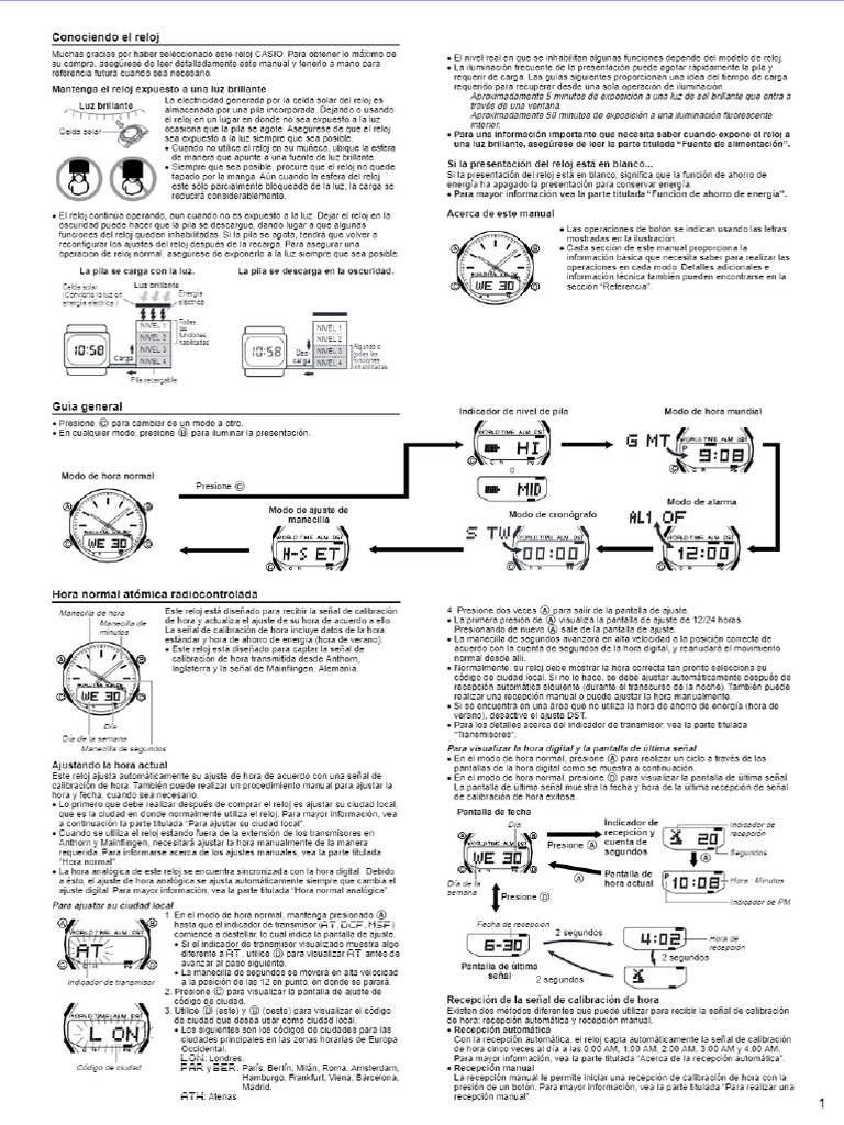 Reloj - Casio 5053 Wva-470t | PDF