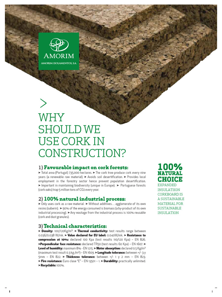 2012 Why to Use Cork EN | PDF | Thermal Insulation | Materials